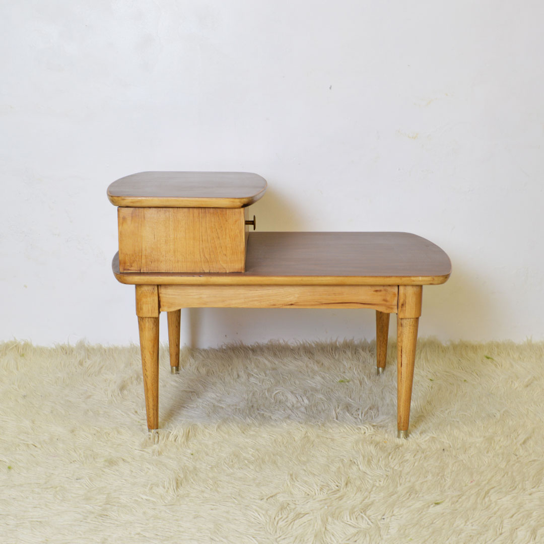 Mid-Century Telephone-Side Table - Retrosexual Vintage Shop