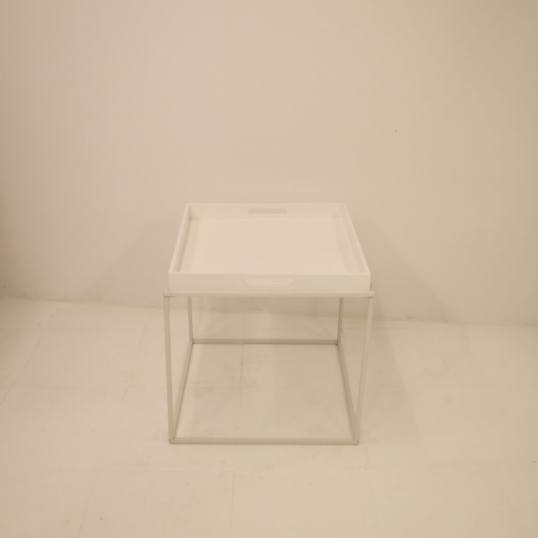 Cube Side Table in White - MODERNON - A Retrosexual Movement