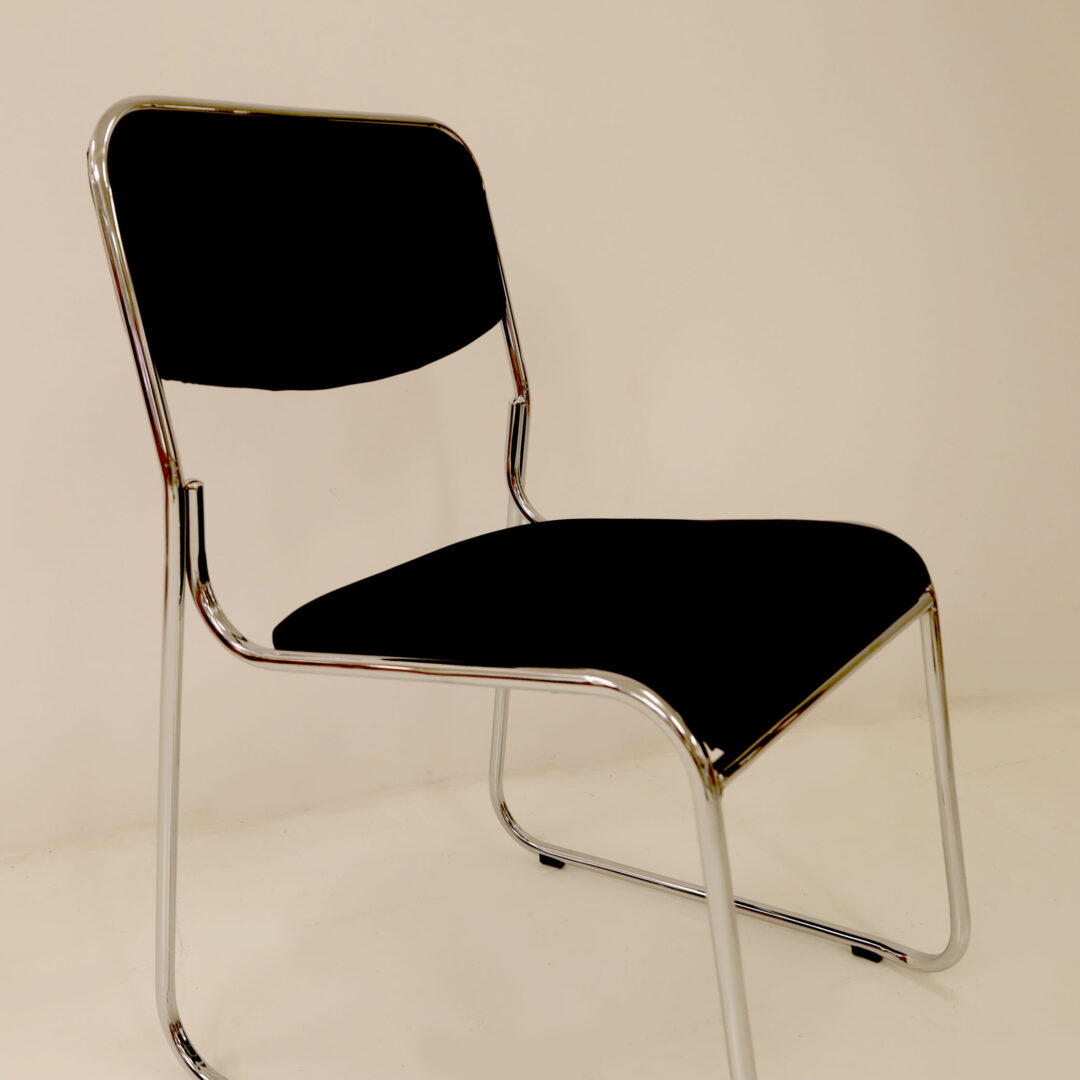 Modernist Chrome Frame Chair -Black - MODERNON - A Retrosexual Movement
