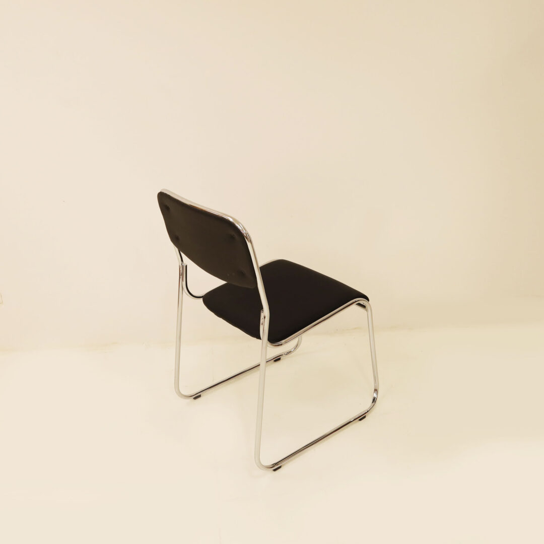 Modernist Chrome Frame Chair -Black - MODERNON - A Retrosexual Movement
